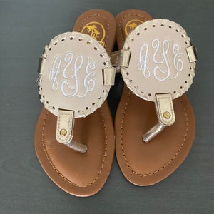 Girls Personalized Medallion Sandals/ Medallion Sandals - Custom Girls ...