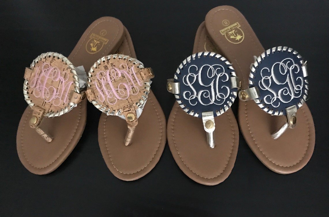 Personalized Medallion Sandals/ Medallion Sandals/ Monogrammed | Etsy