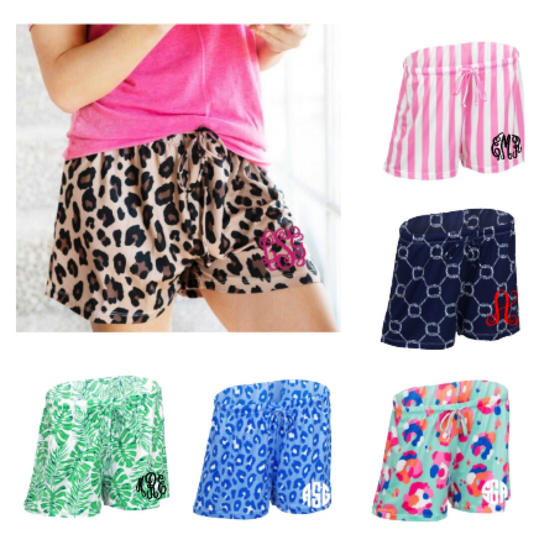 Monogrammed Pajama Shorts Pajama Shorts Lounge Shorts Custom Pajamas - Etsy