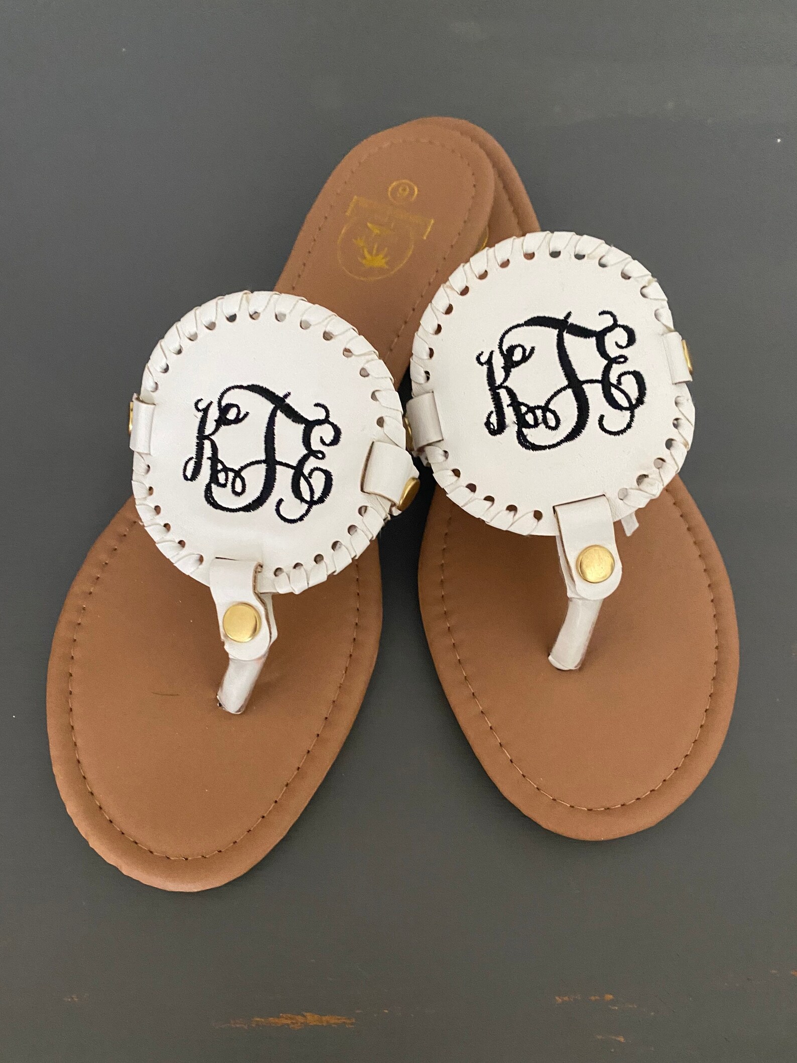 Personalized Medallion Sandals/ Medallion Sandals/ Monogrammed | Etsy