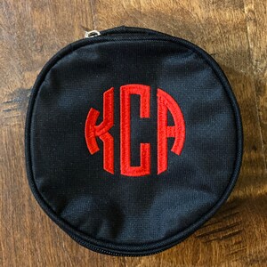 Monogrammed Jewelry Case - Monogram Jewelry Round - Monogrammed Travel ...