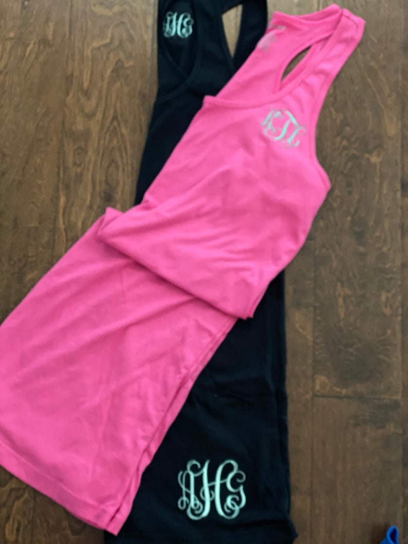 Monogrammed Racerback Dresses/ Monogram Dresses/ Monogrammed - Etsy