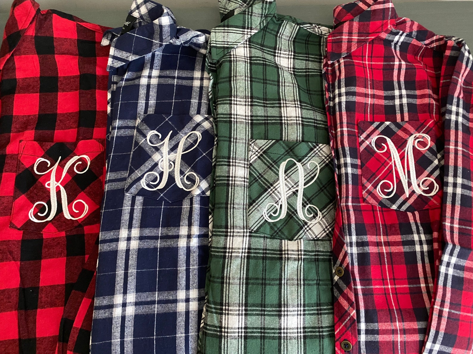 Monogrammed Flannel Shirt Custom Flannel Shirt | Etsy