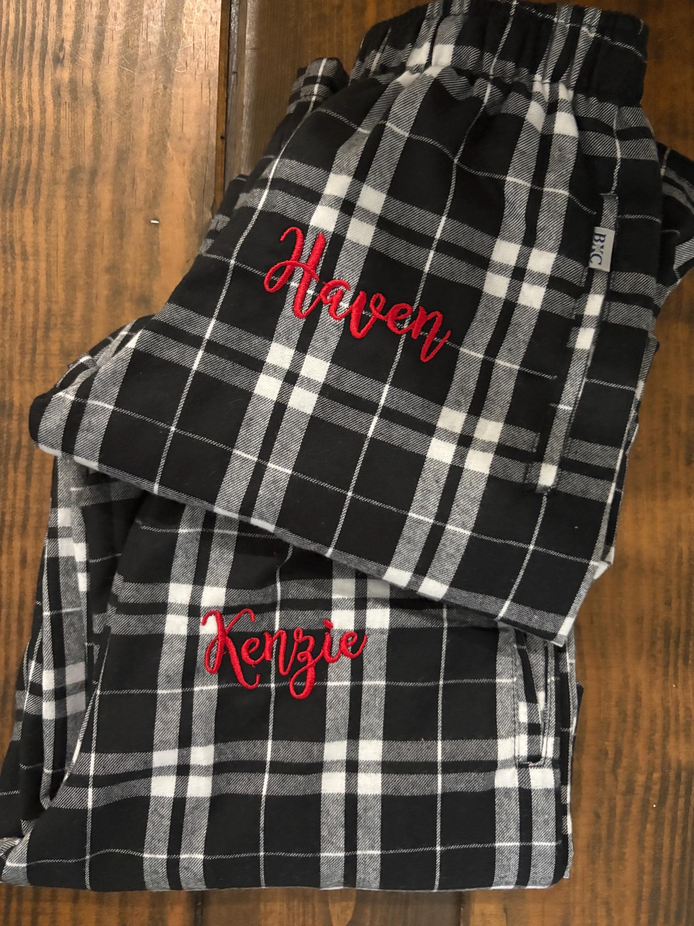 Monogrammed Pajama Pants - Custom Pajama Pants - Personalized Pajama ...