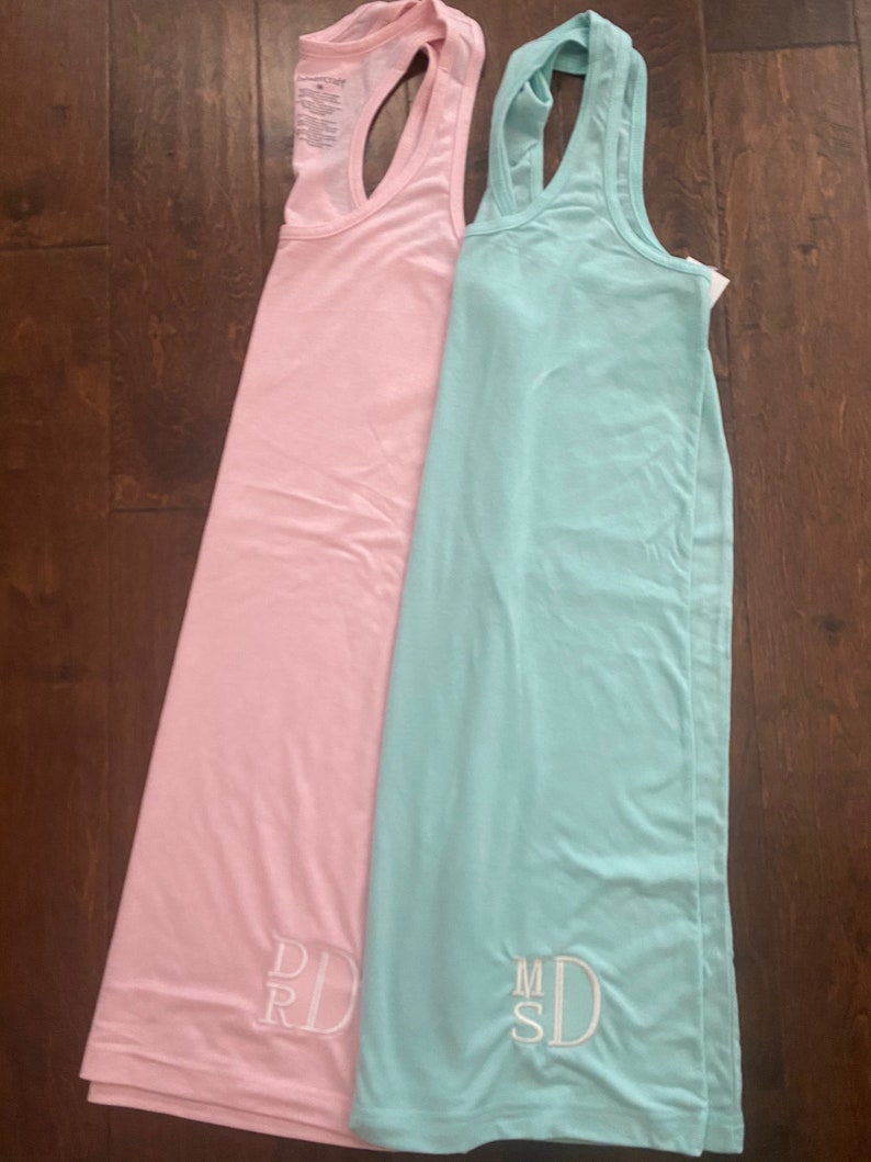 Monogrammed Racerback Dresses/ Monogram Dresses/ Monogrammed | Etsy