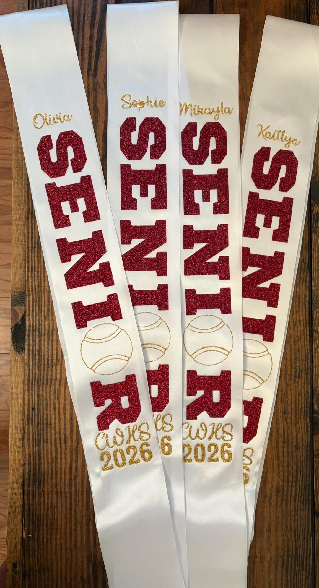 Personalized Senior Sash - Custom Senior Sports Sash - Cheer Sash ...