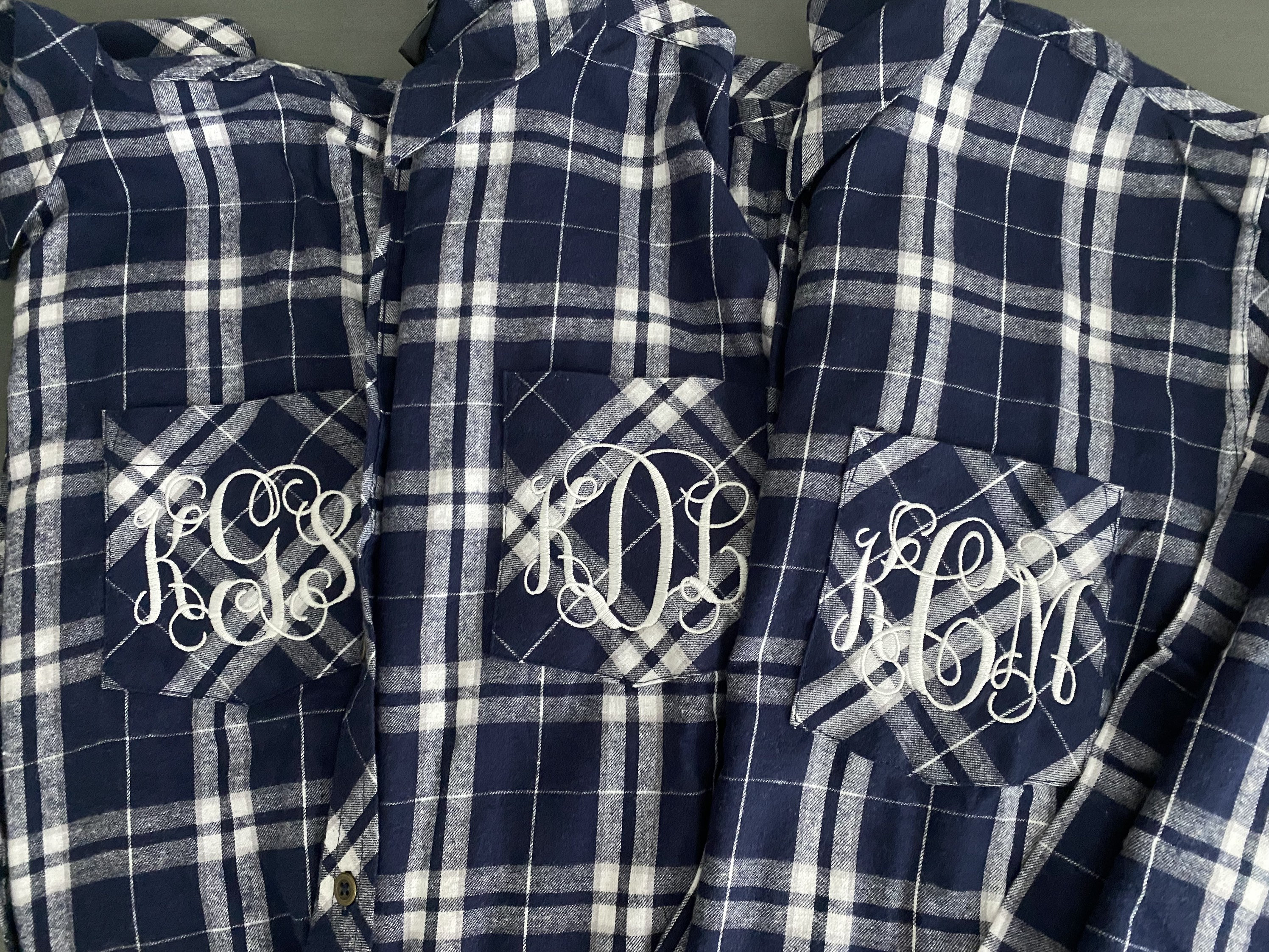 Monogrammed Plaid Flannel Shirt – Custom Embroidered Gift- Personalized ...