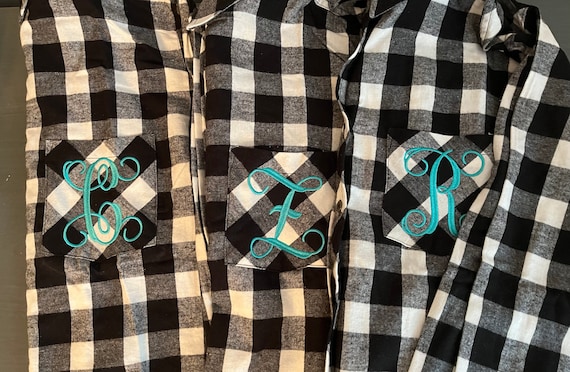 Monogrammed Flannel Shirt Custom Flannel Shirt - Etsy