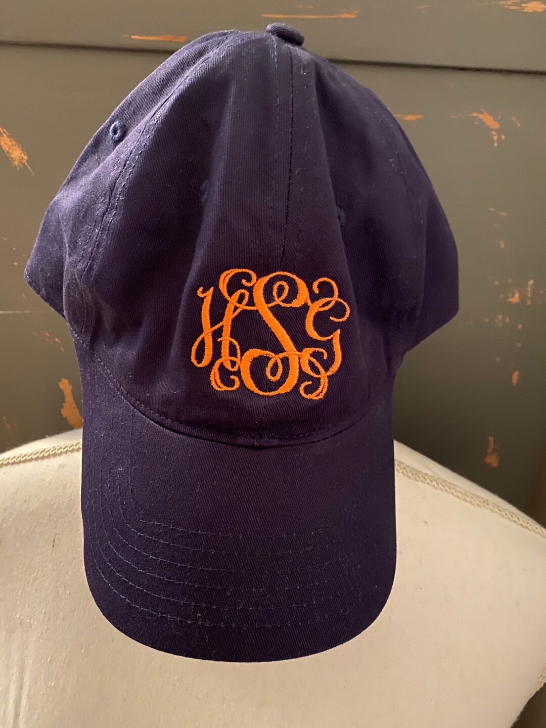 Monogrammed Cotton Baseball Cap - Personalized Initial Hat - Etsy