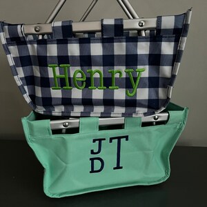 Monogrammed Market Totes / Personalized Market Totes / Mini Market ...