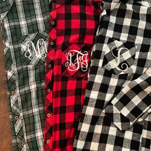 Monogrammed Flannel Shirt Custom Flannel Shirt | Etsy