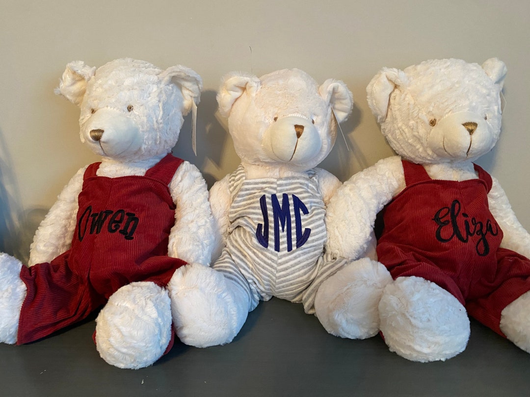 Personalized Teddy Bear/ Monogrammed Teddy Bear/ Plush Teddy Bear ...
