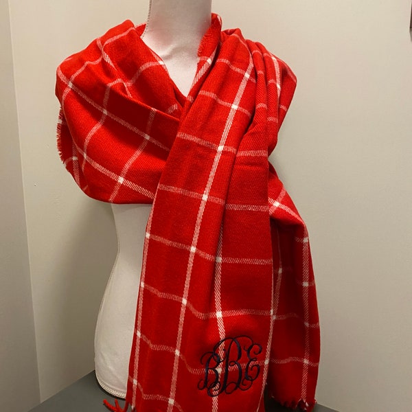 Monogrammed Scarf - Etsy