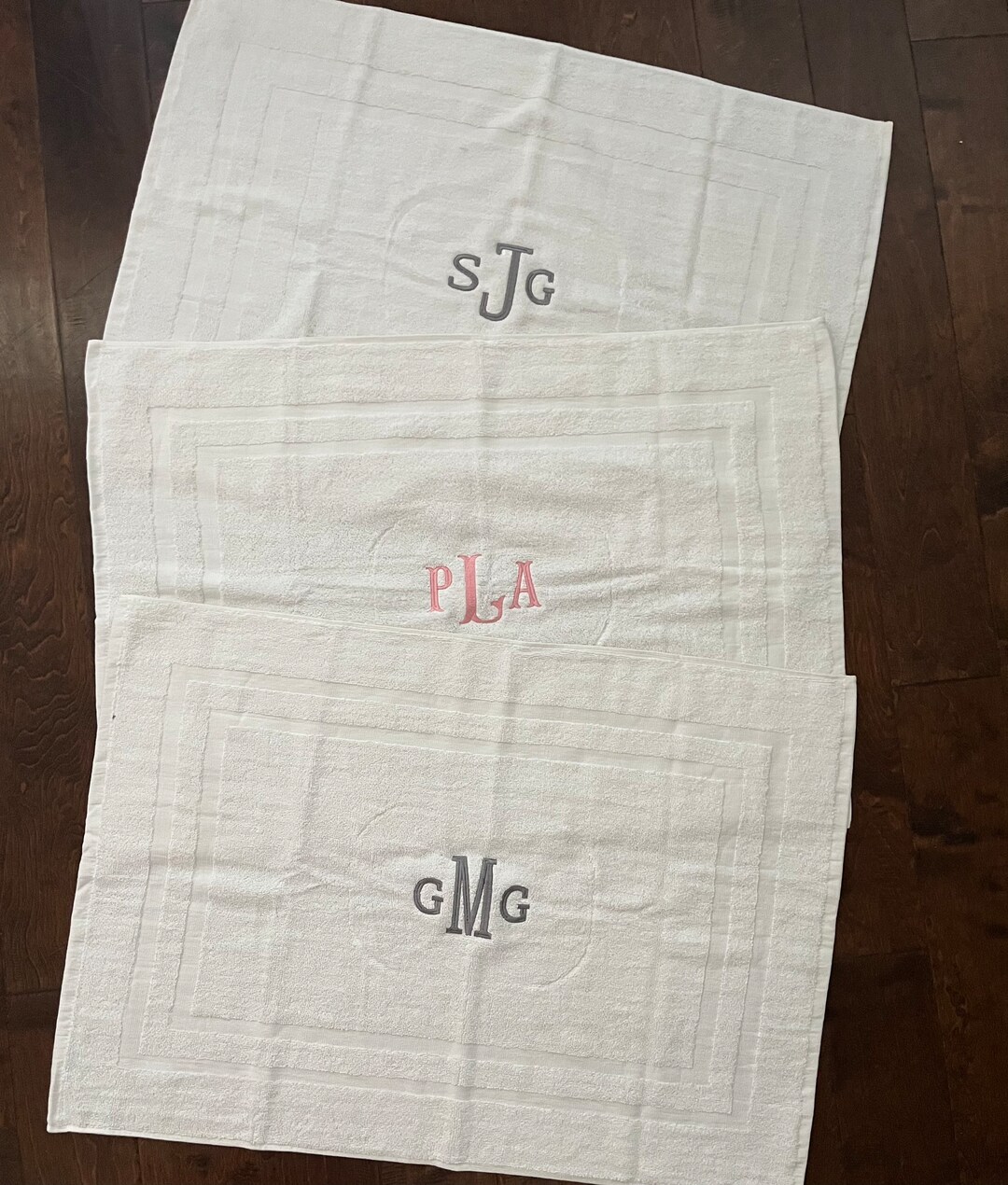 Monogrammed Bath Floor Towel Monogrammed Floor Mat Personalized Cotton ...