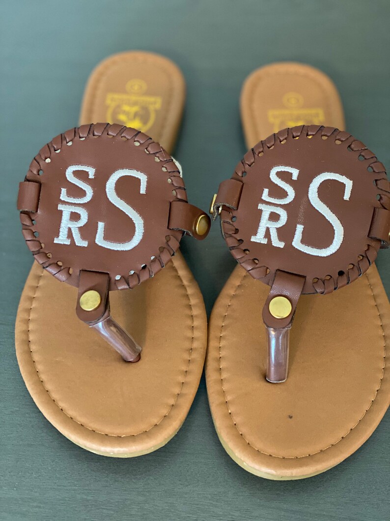 Personalized Medallion Sandals/ Medallion Sandals/ Monogrammed | Etsy