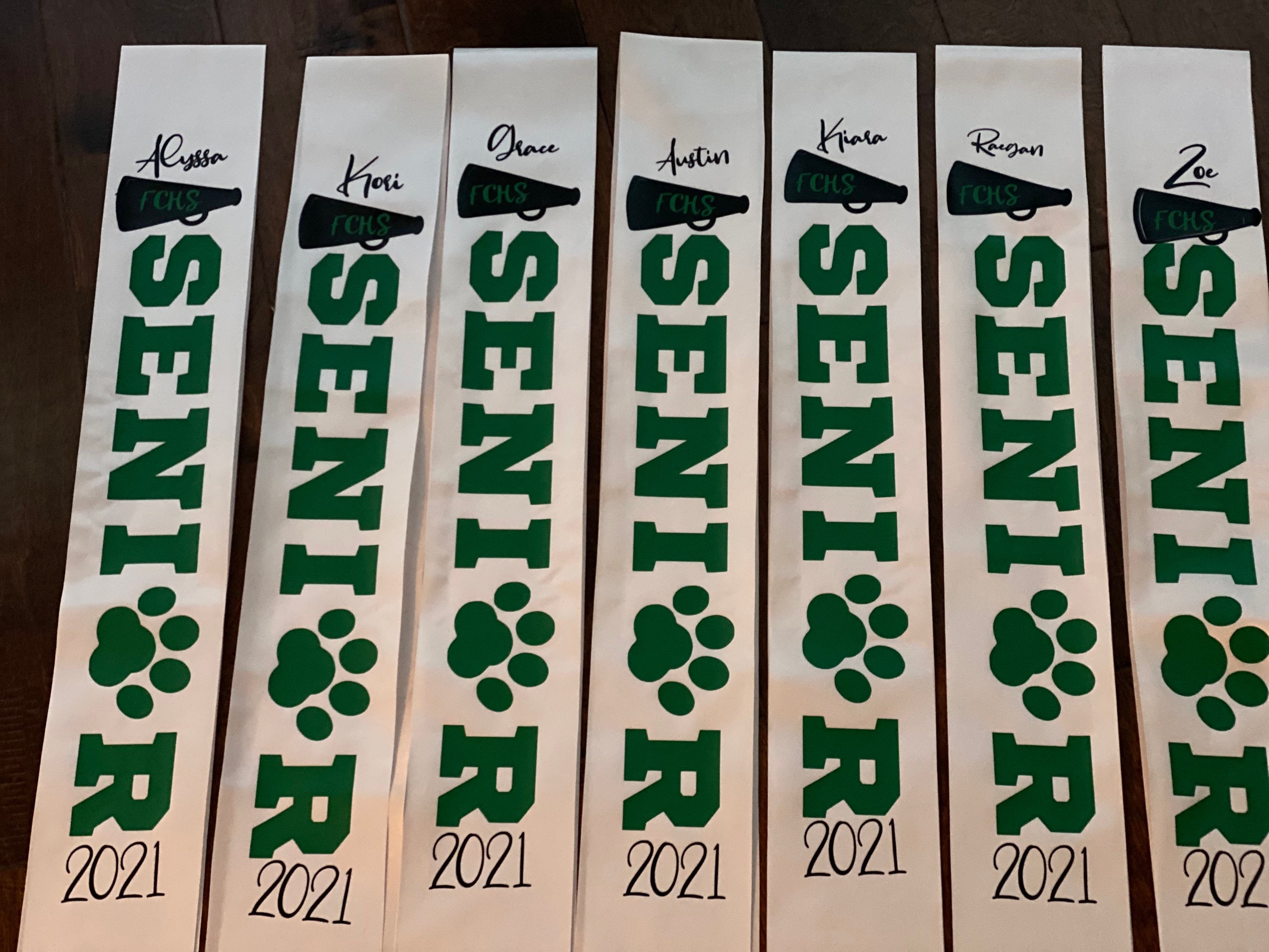 Senior Sports Sashes - Team Sashes - Personalized Senior Sash - Custom ...