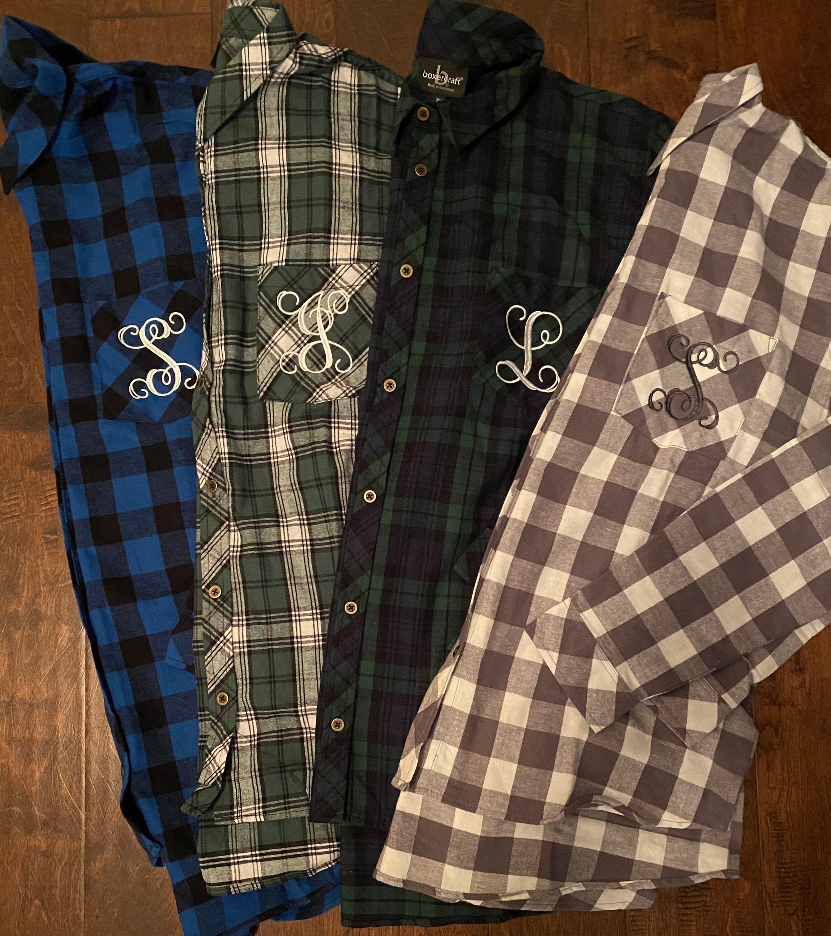 Monogrammed Flannel Shirt Custom Flannel Shirt | Etsy