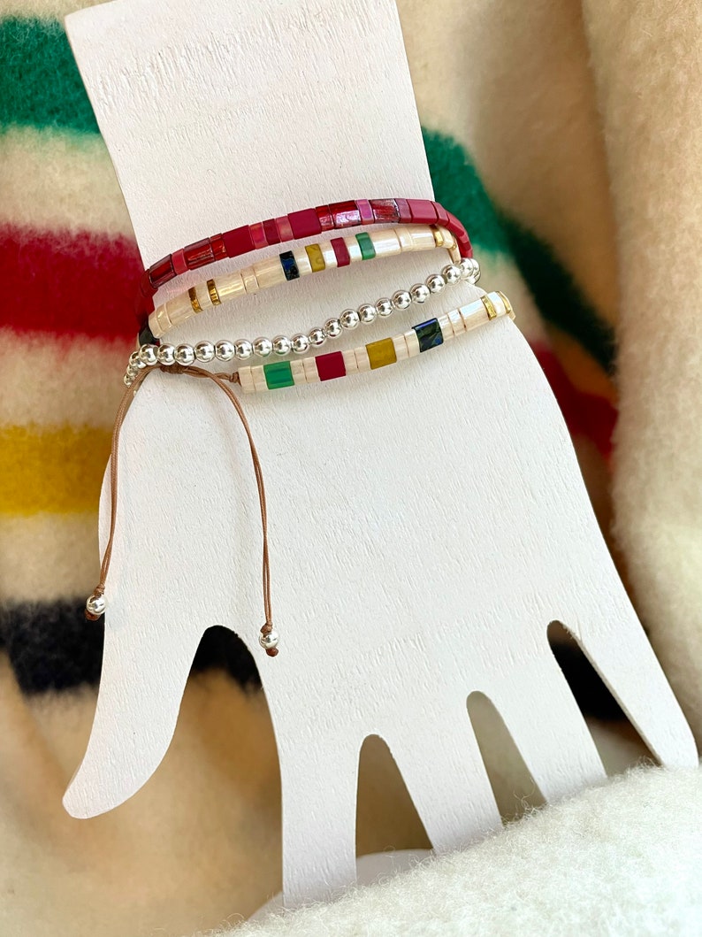 RETRO Colorblock Hudson Bay Tile Bracelet! • Colorful Friendship ...