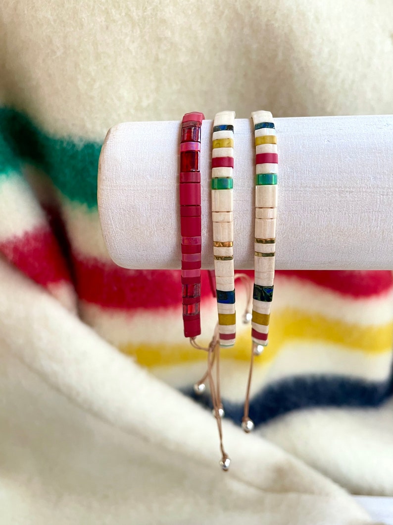 RETRO Colorblock Hudson Bay Tile Bracelet! • Colorful Friendship ...