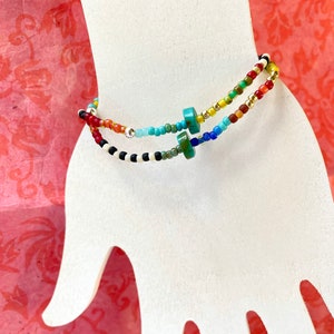 Colorful Beaded Bracelet •multicolor FUN Seed Bead Bracelet • Stackable ...