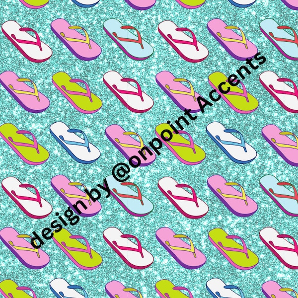 Teal Flip Flops - Etsy