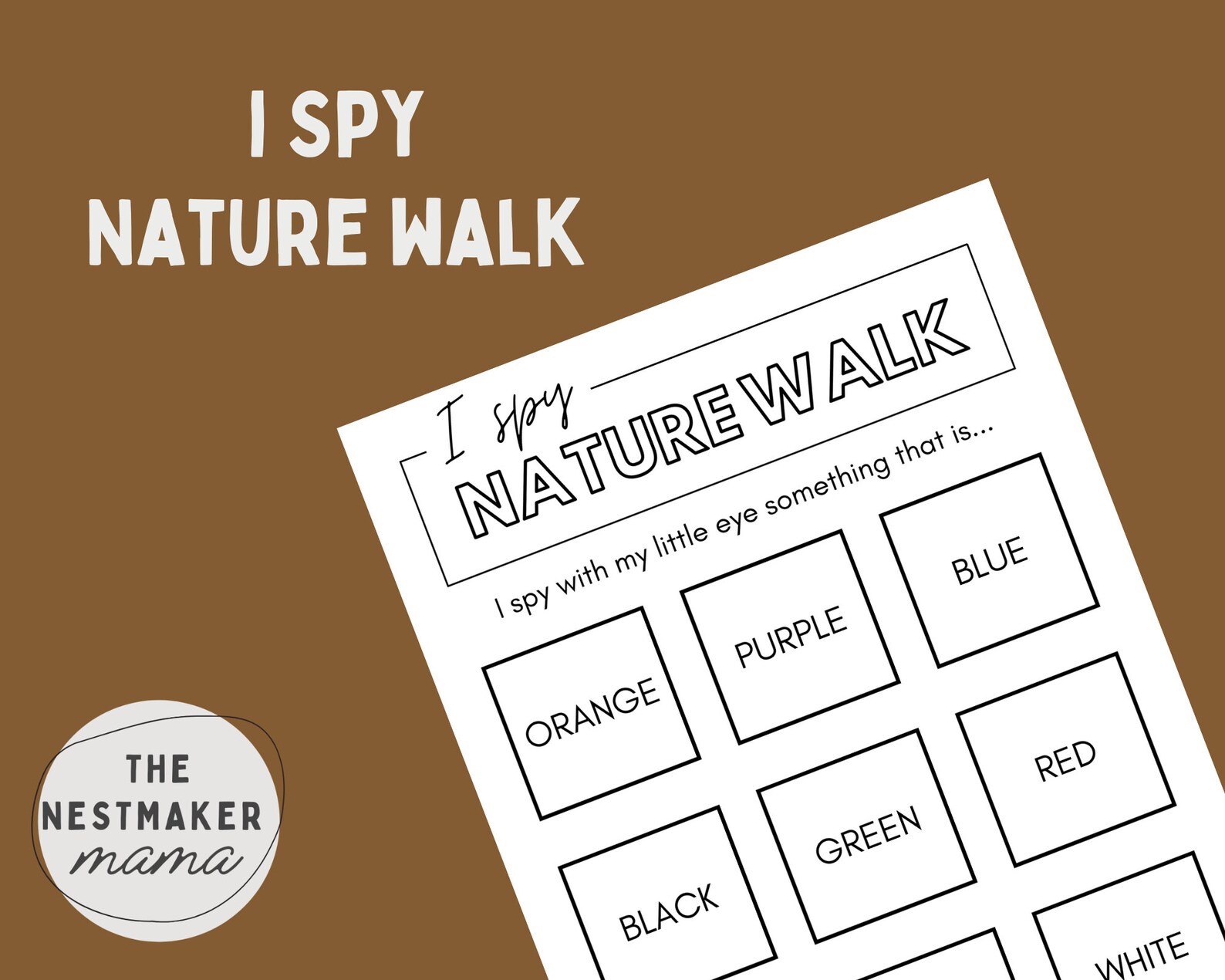 I Spy Nature Walk Outdoor Activities At Home Learning | Etsy