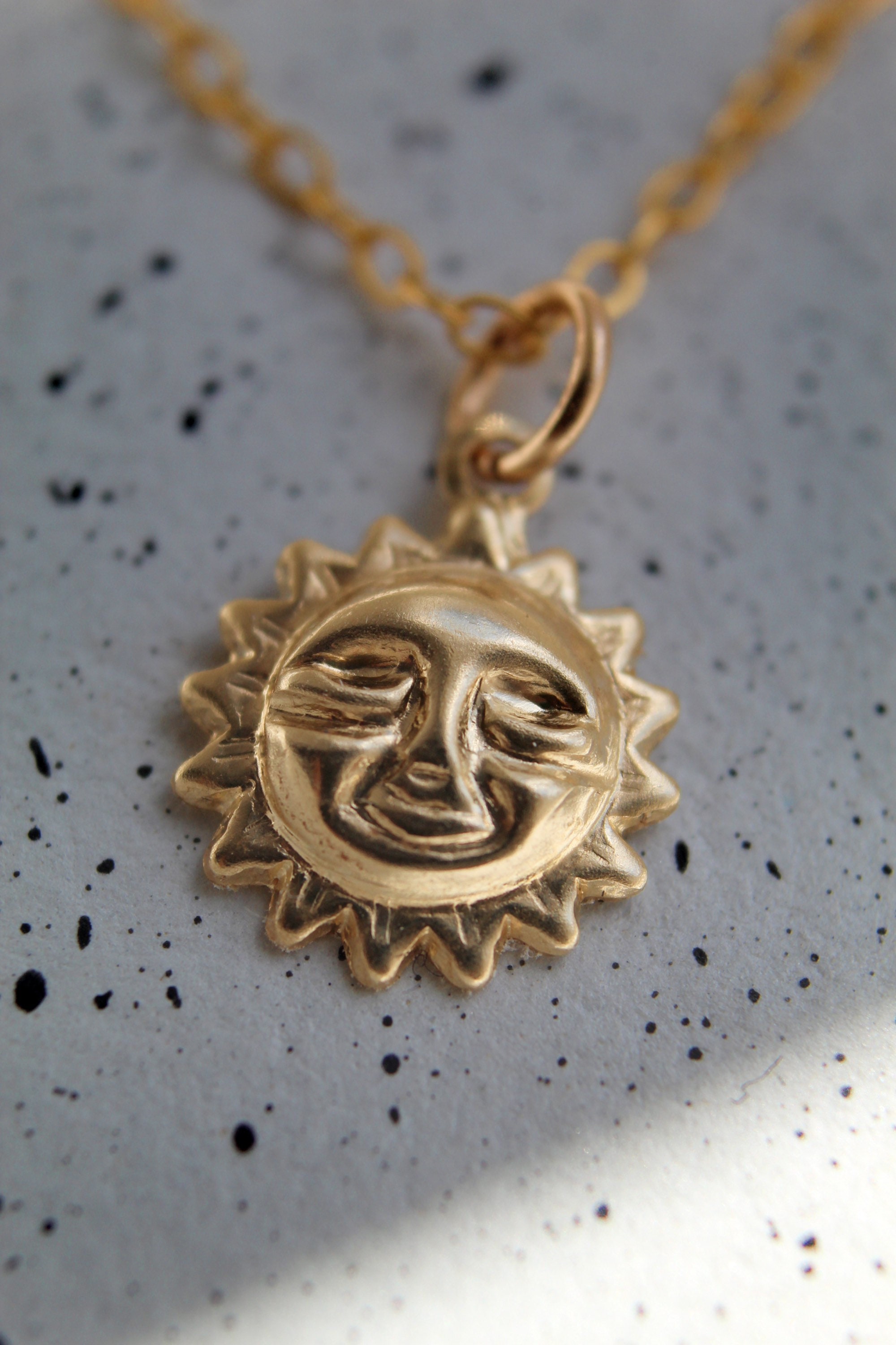 14k Gold Charm Necklace Gold Necklace Necklace For Woman | Etsy