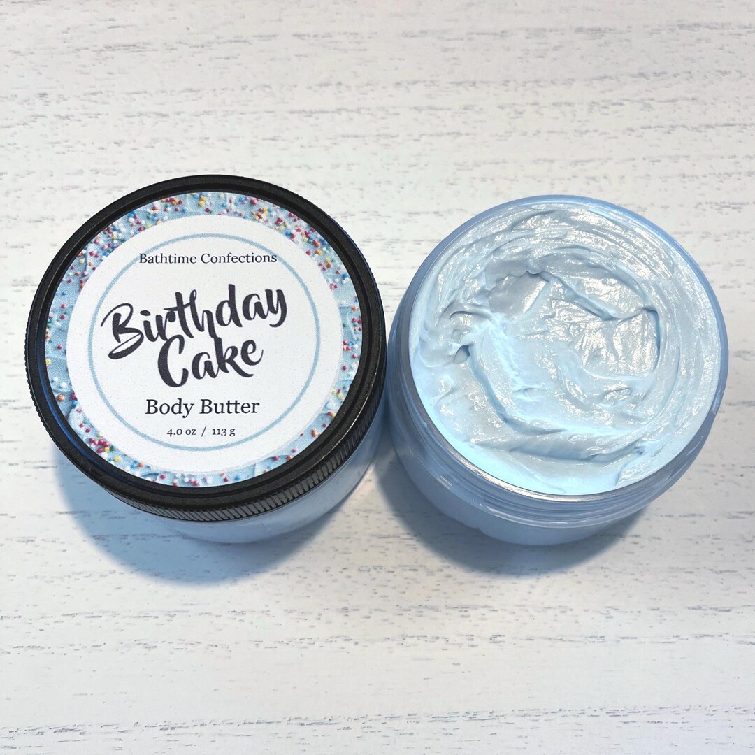 Birthday Cake Body Butter, Whipped Body Cream, Thick Lotion, Vanilla ...