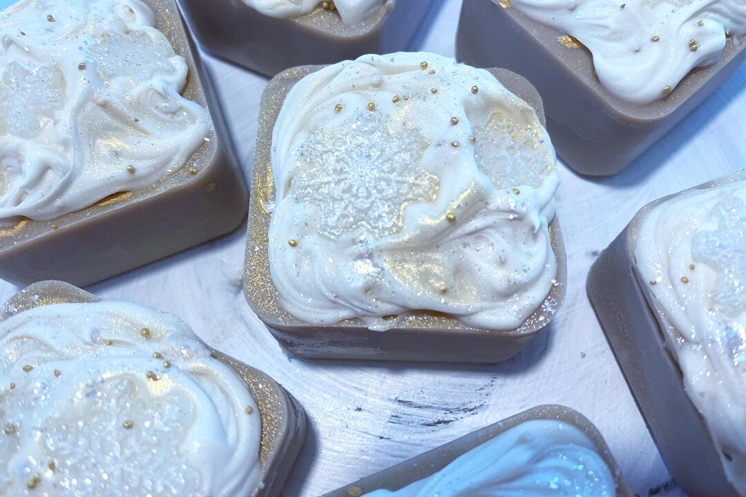 Cashmere & Vanilla Cream Artisan Soap Bar, Holiday Soap, Christmas Soap ...