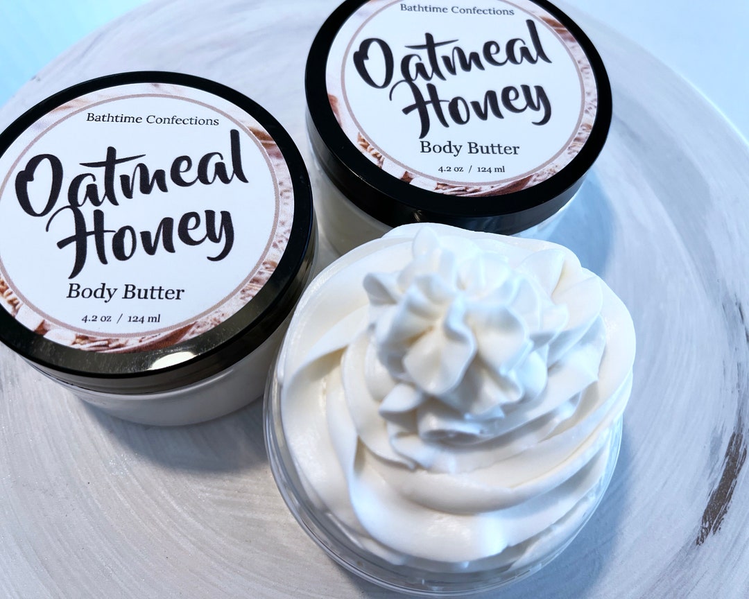 Oatmeal Honey Body Butter, Whipped Body Cream, Thick Lotion - Etsy