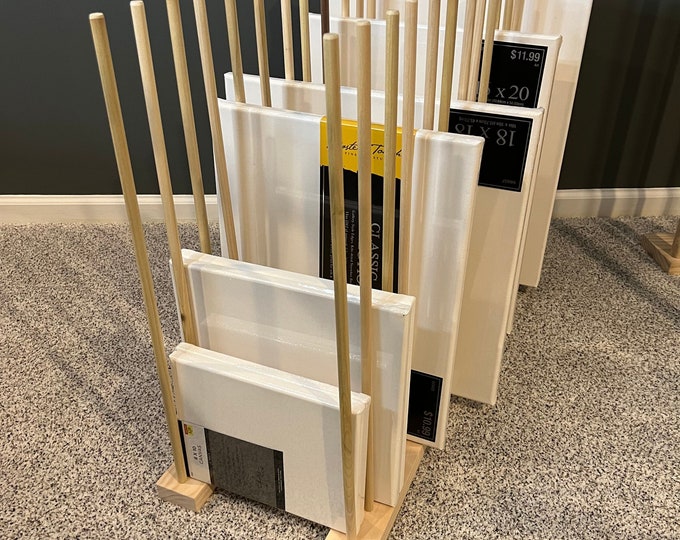 Large Wall Mounted Canvas Drying Rack Painting Acrylic Resin Mixed ...