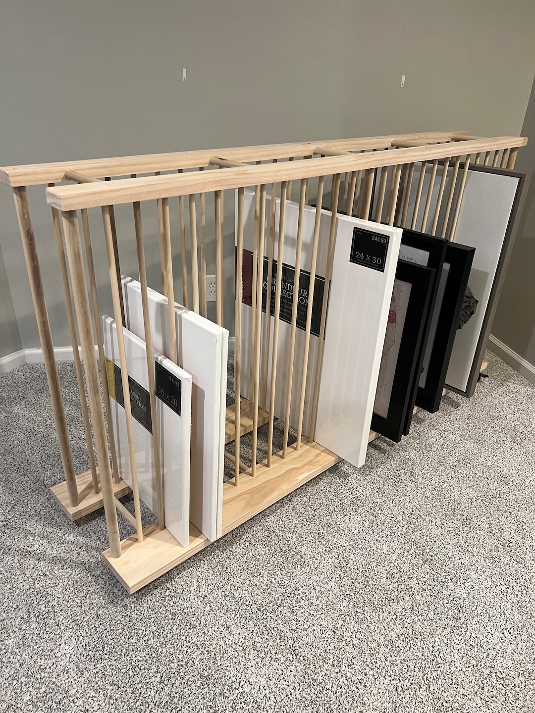 Enclosed Art Storage Rack / Art Storage Cart - 70” Long Version - Etsy