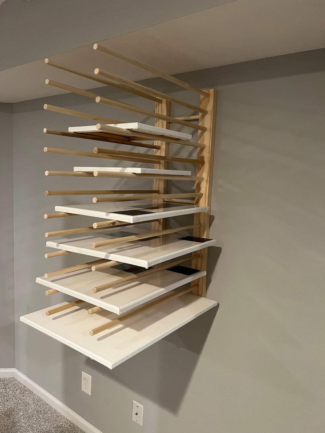Heavier Duty Wall Mount Art Storage/drying Rack - Etsy