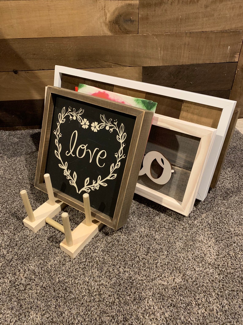 Wooden Dowel Storage Rack - Plate Rack, Framed Art, Picture Frame ...