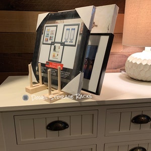 Wooden Dowel Storage Rack - Framed Art, Picture Frame, Plate Rack ...