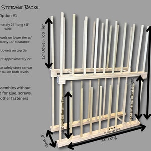 Small Two Tier Art Storage Rack - 24" Long X 8" Wide - - Etsy
