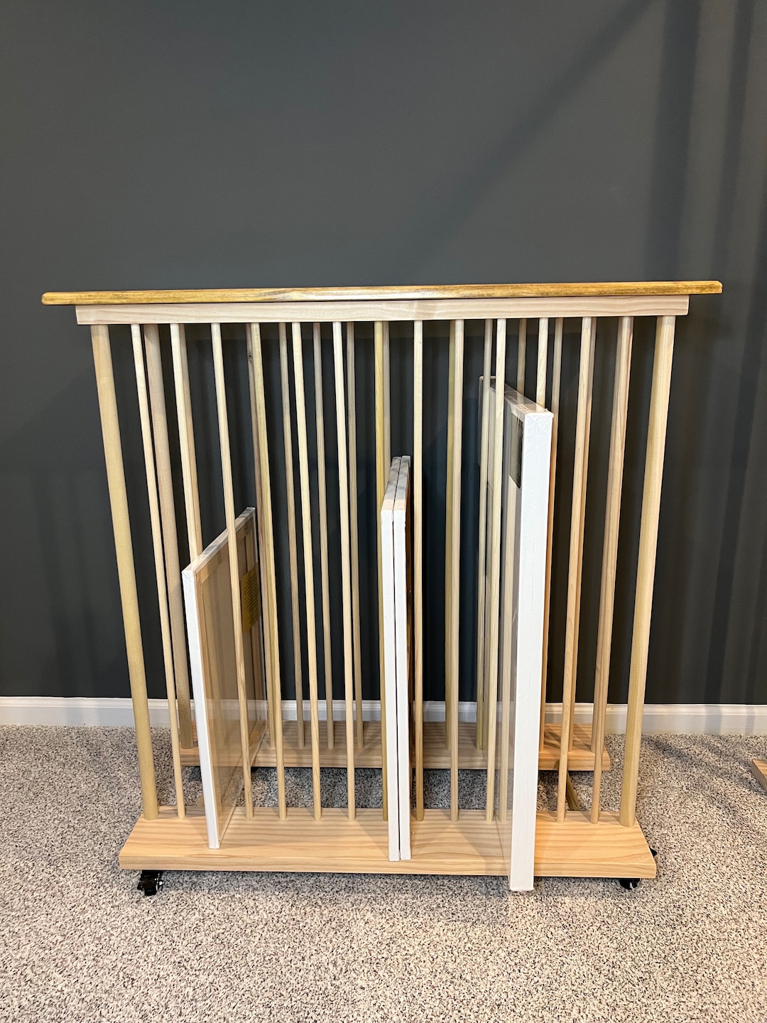 Enclosed Art Storage Rack / Art Storage Cart With Included Top Shelf - Etsy