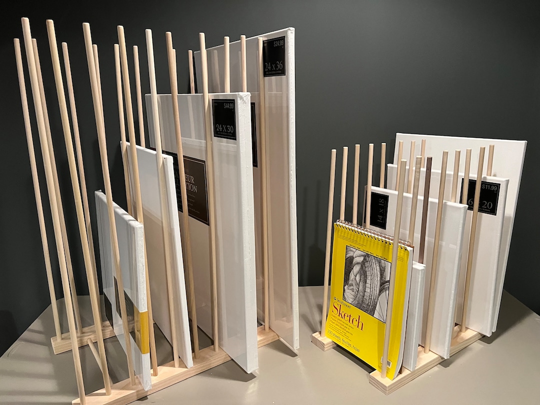 Custom Sized Art and Art Canvas Storage Rack - 24” - 40” Height Options ...