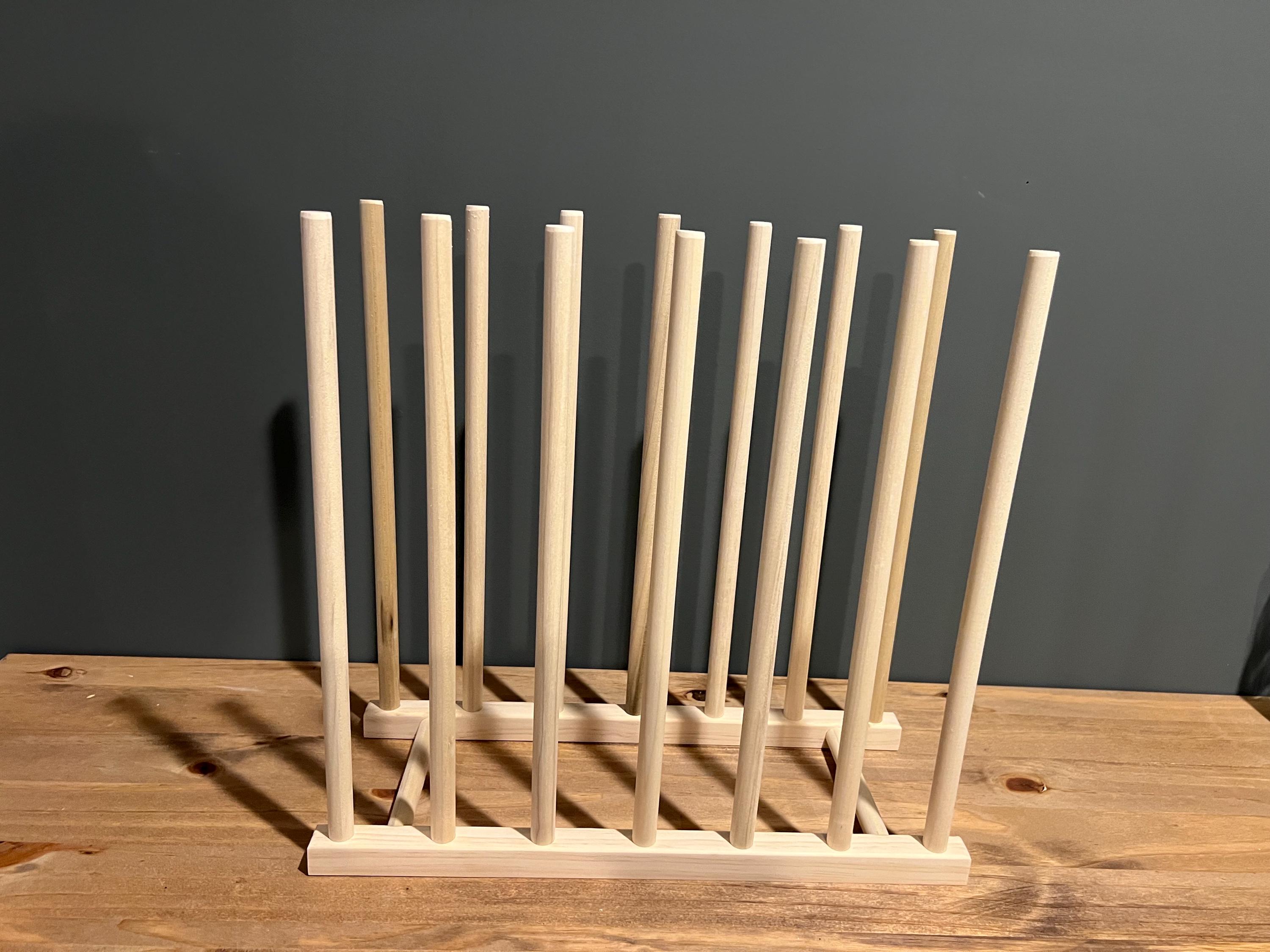 Art Storage Rack - 17” Long X 7” Wide W/ 16” Tall Dowels - Six 2” Wide ...