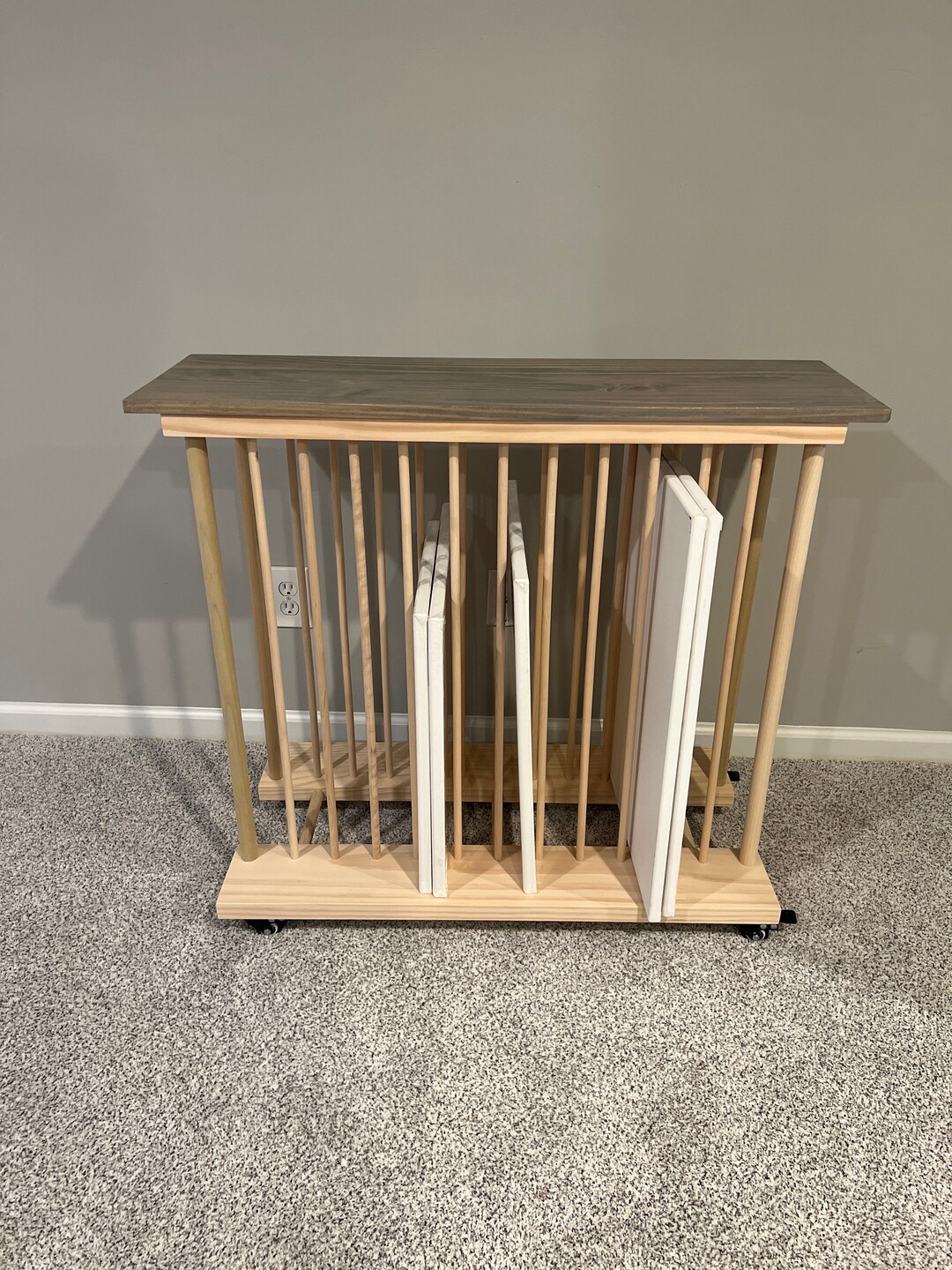 Enclosed Art Storage Rack / Art Storage Cart With Top Shelf Included - Etsy