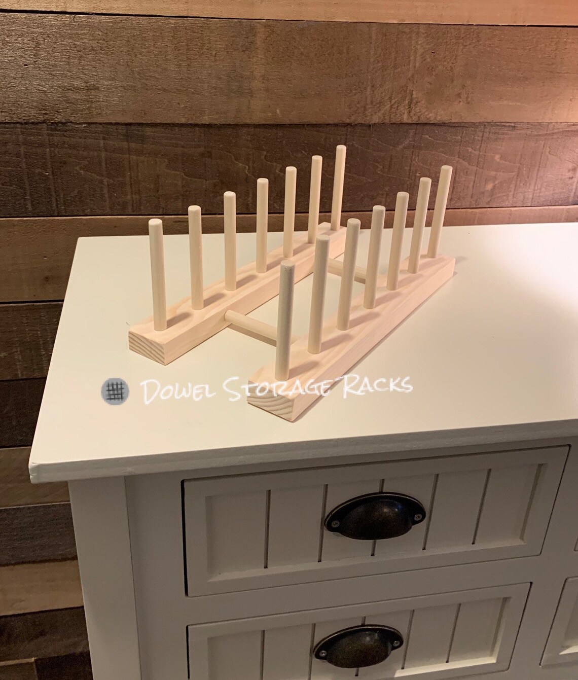 Wooden Dowel Storage Rack Framed Art Picture Frame Plate | Etsy