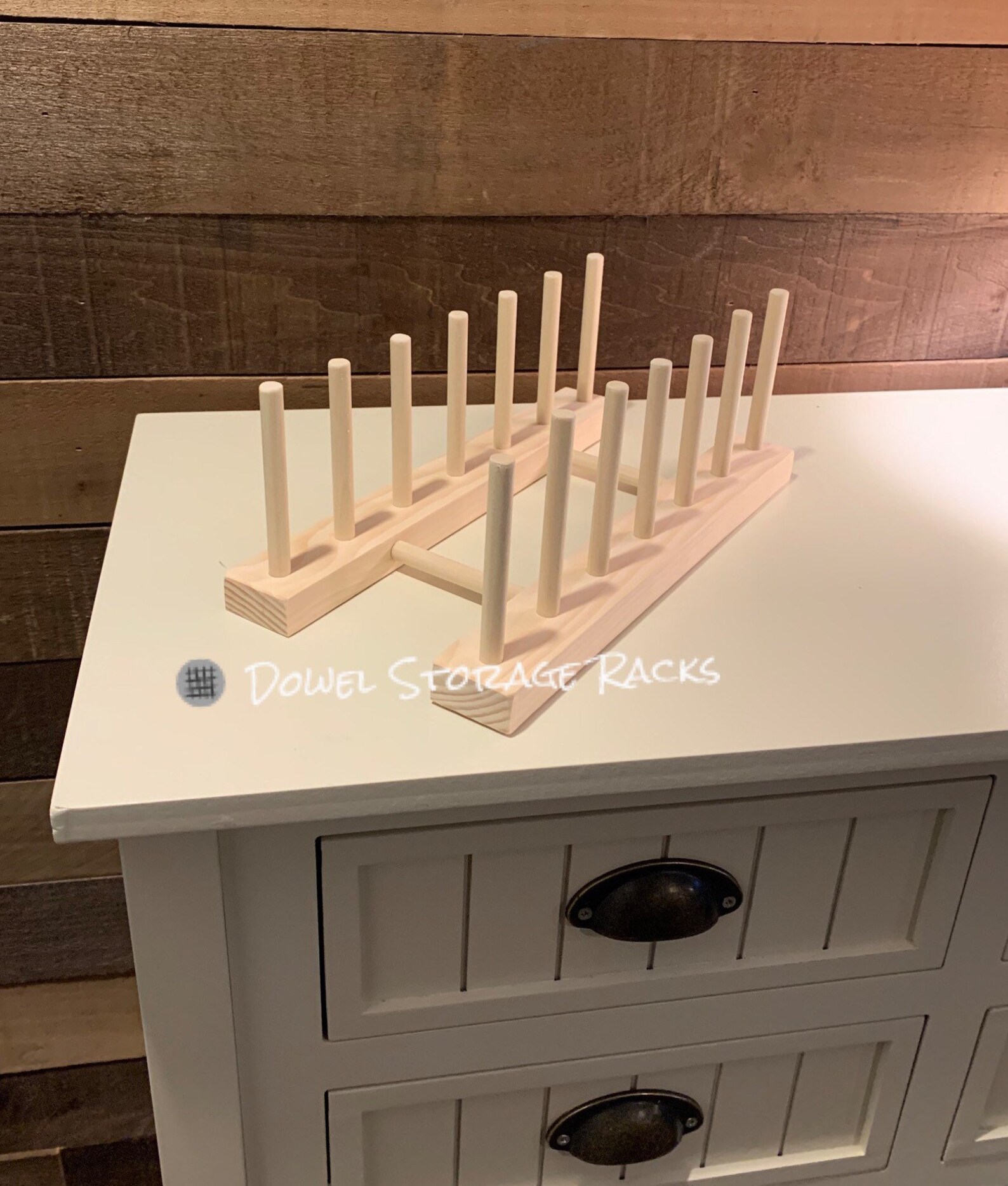 Wooden Dowel Storage Rack Framed Art Picture Frame Plate | Etsy