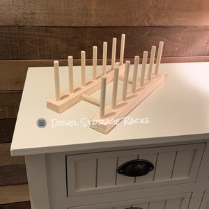 Wooden Dowel Storage Rack - Framed Art, Picture Frame, Plate Rack ...
