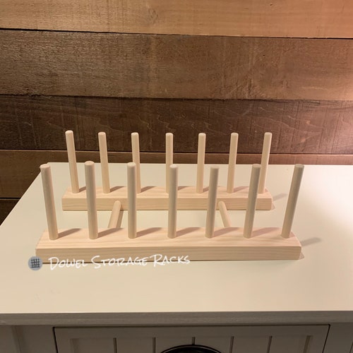 Wooden Dowel Storage Rack Plate Rack Framed Art Picture - Etsy