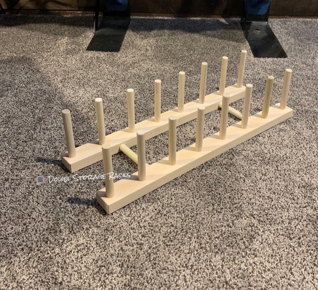 Wooden Dowel Storage Rack - Plate Rack, Framed Art, Picture Frame ...