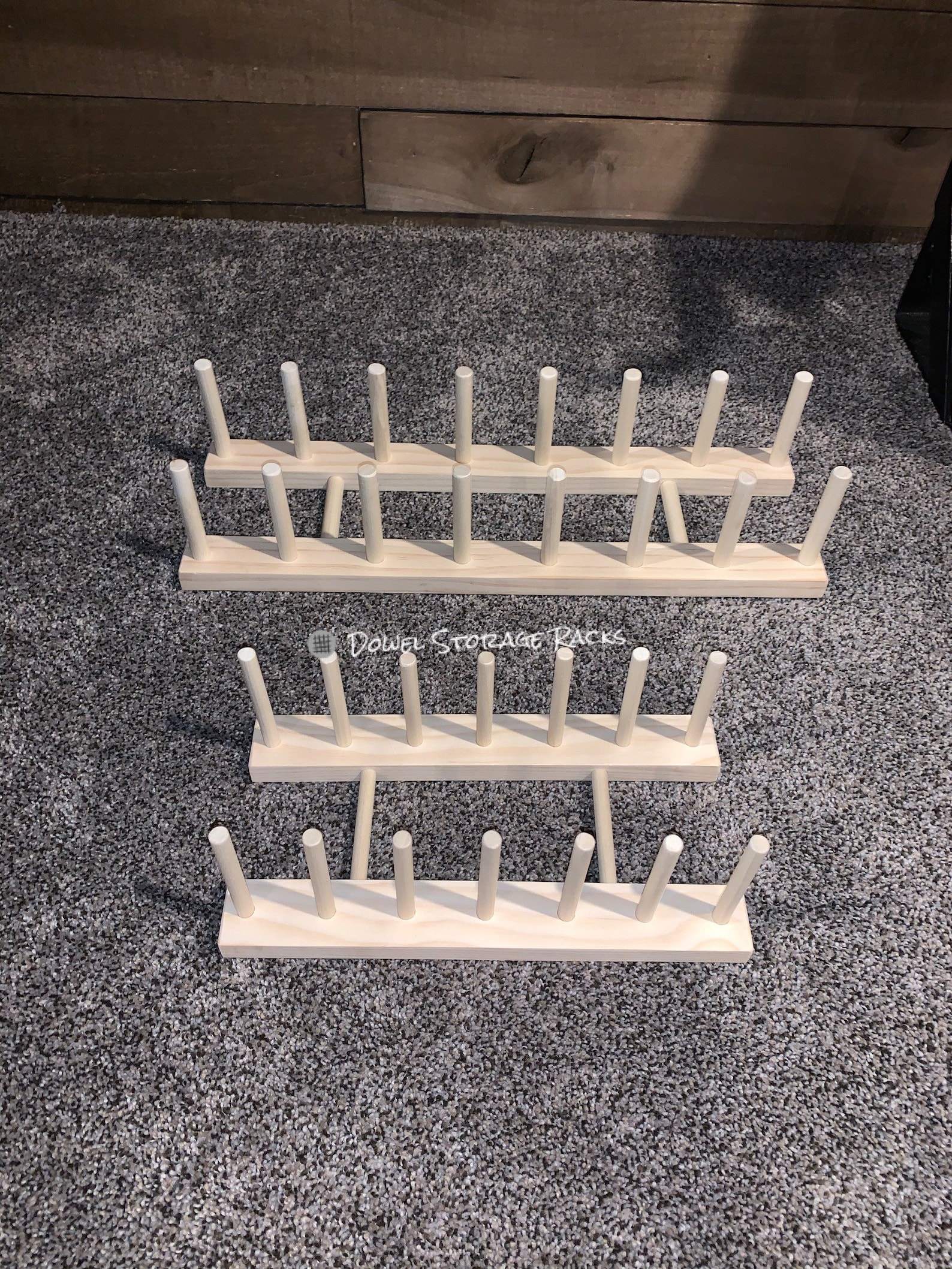 Wooden Dowel Storage Rack Framed Art Picture Frame Plate | Etsy