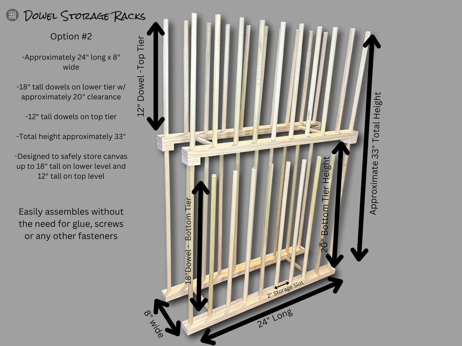 Small Two Tier Art Storage Rack 24 Long X 8 Wide - Etsy