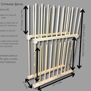 Small Two Tier Art Storage Rack - 24" Long X 8" Wide - - Etsy