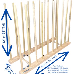 Art Storage Rack - Wooden Dowel - for Framed Art, Picture Frame, Canvas ...