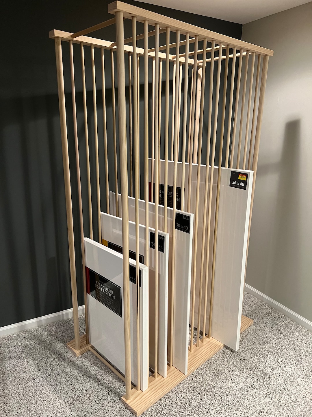 Large Art Canvas Storage - Enclosed Art Storage Rack / Art Storage Cart ...